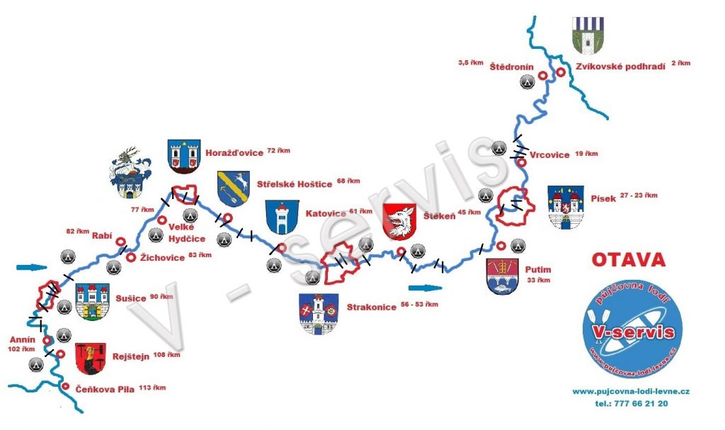 | Půjčovna lodí Lužnice, Sázava, Otava, Vltava